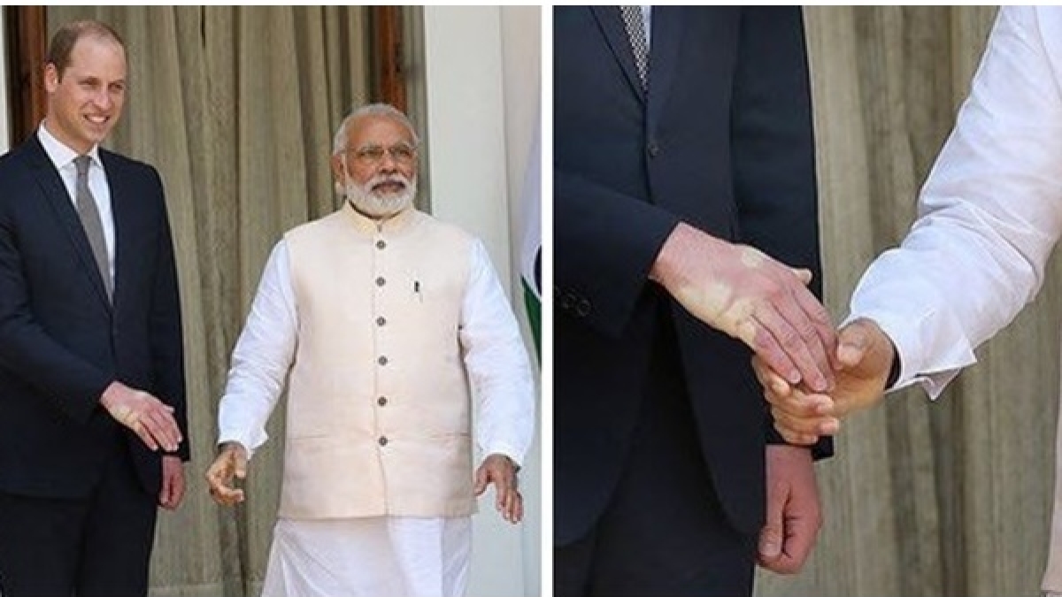 PM Narendra Modi leaves palm print on Prince William after firm ...