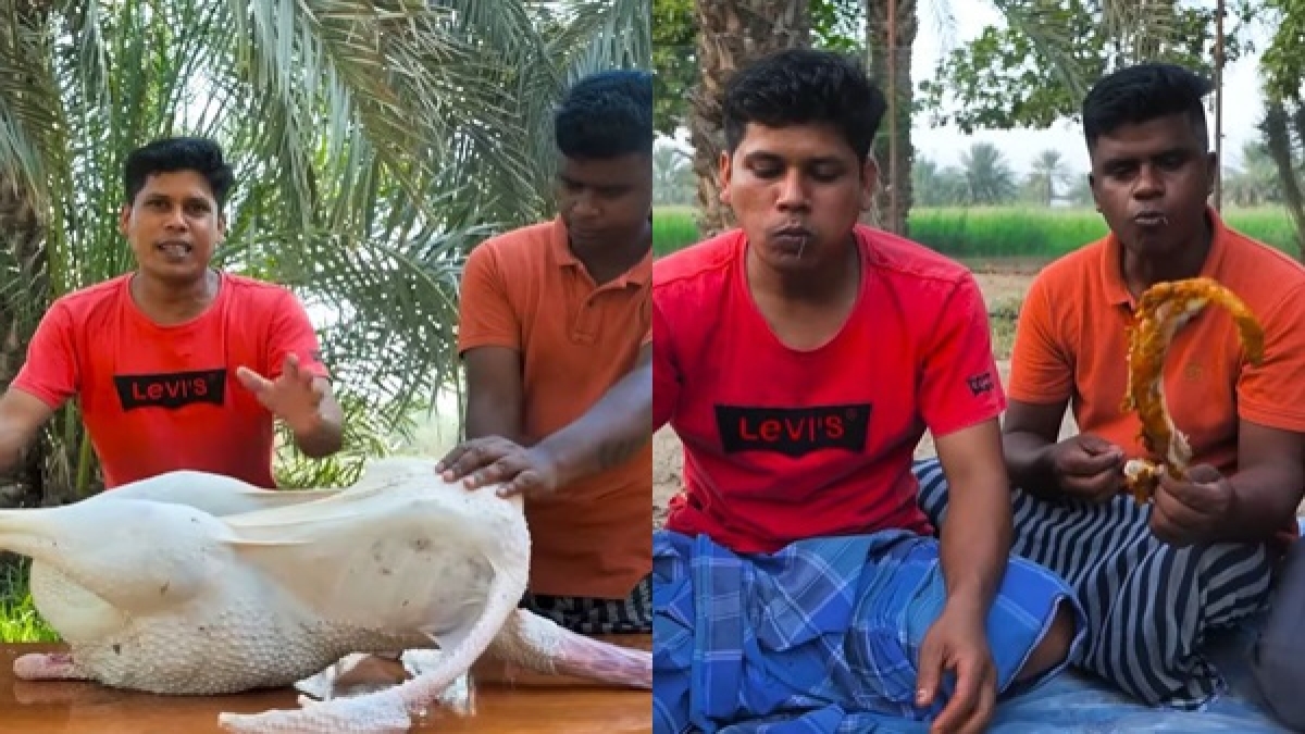 Firoz Chuttipara and Ratheesh arrives in Dubai : Cooks 40 kg ostrich in gulf - Malayalam Oneindia
