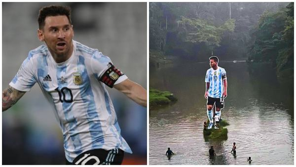 Lionel messi's cutout in kozhikode's pullavoor goes viral, even ...