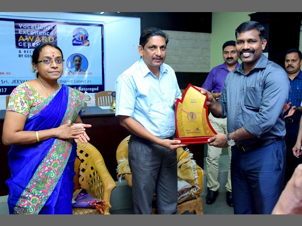 Dr PK Jayasree and H Dineshan were honoured with vocational excellency ...