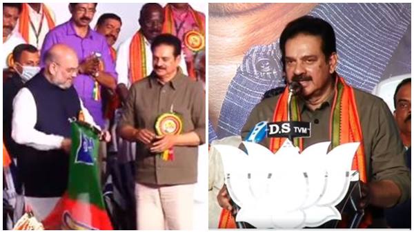 Actor Devan join BJP along with his party Kerala People's Party in K Surendran's Vijaya Yathra ...