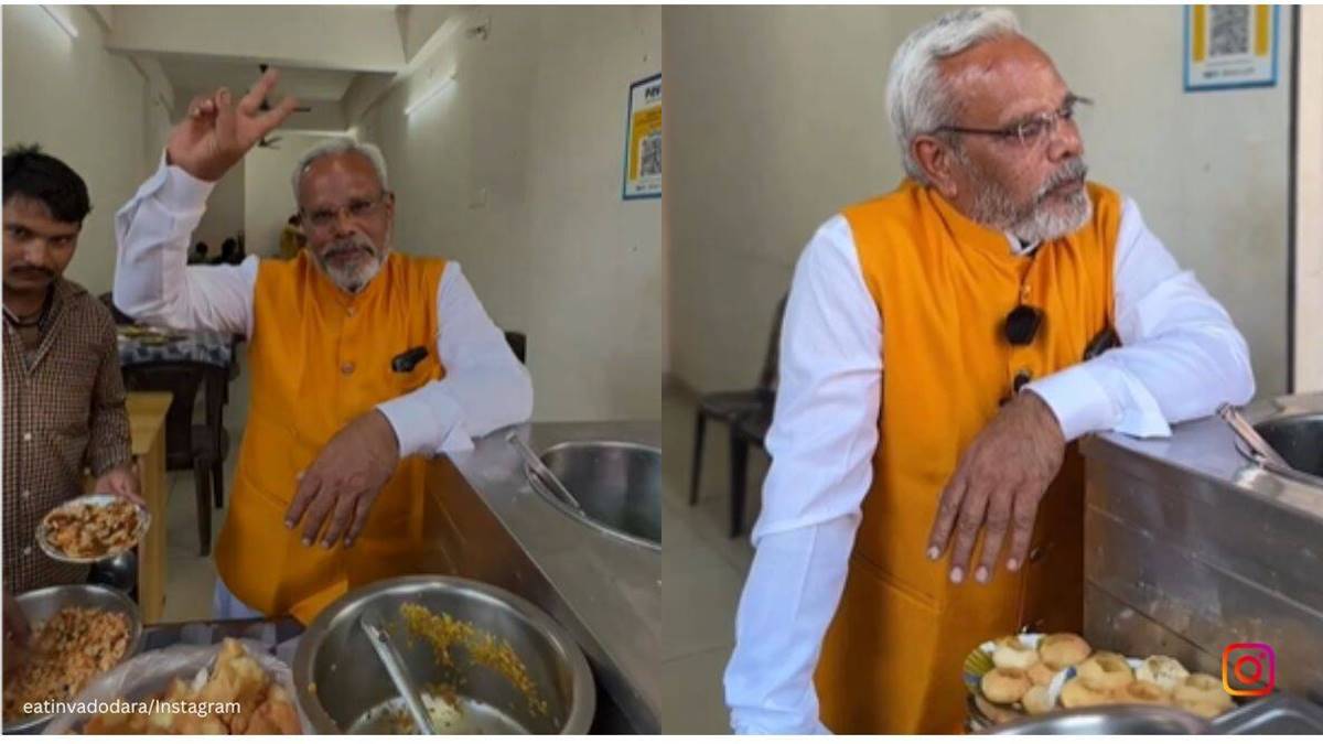 Narendra Modi's doppelganger selling panipuri; look and video goes viral - Malayalam Oneindia