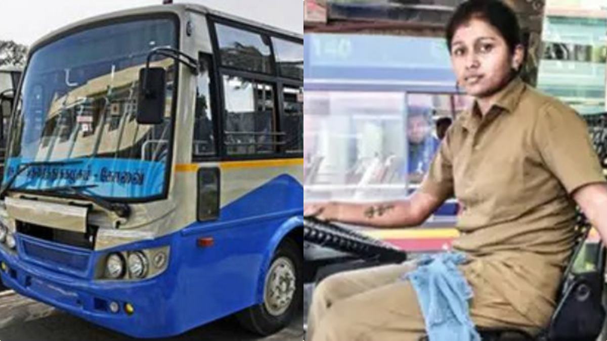 Malayali girl driving a bus in coimbatore, a first in there, people taking selfie with her, goes ...
