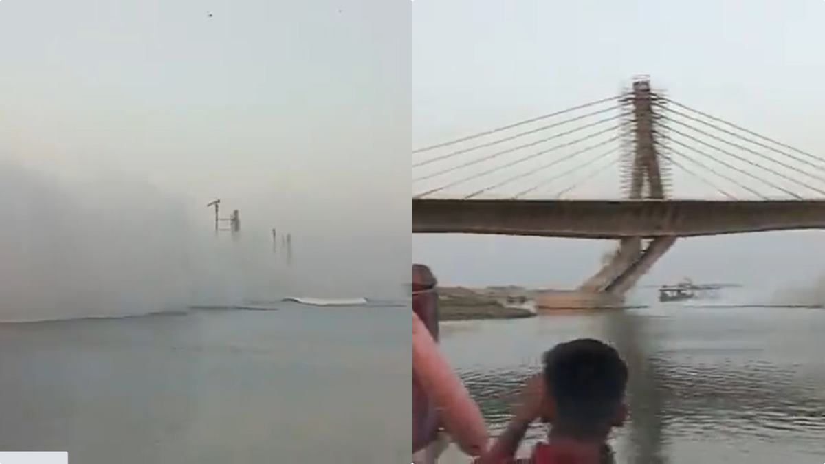 Bihar under construction bridge collapsed like pack of cards, video ...