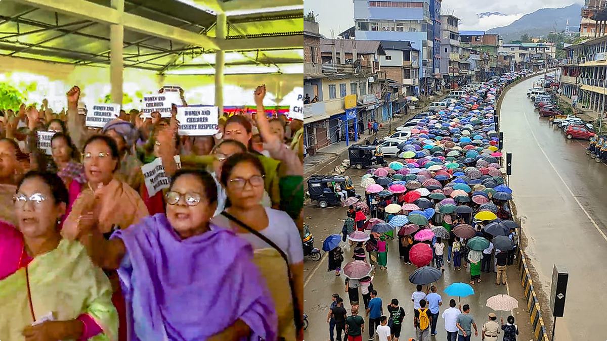 Manipur protest: fresh violence in imphal, women protesters blocked ...