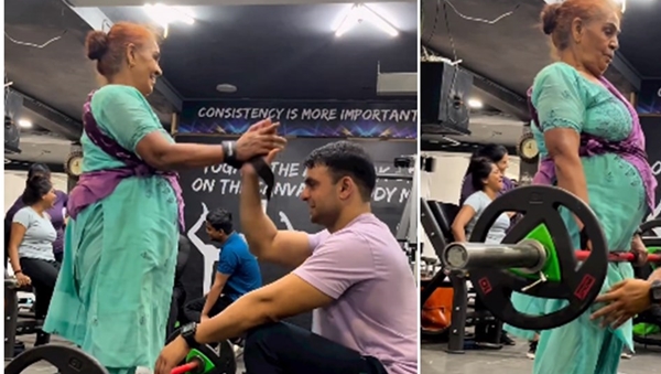 A Video Of 68 Year Old Woman Working Out In a Gym, Goes Viral In Social Media - Malayalam Oneindia